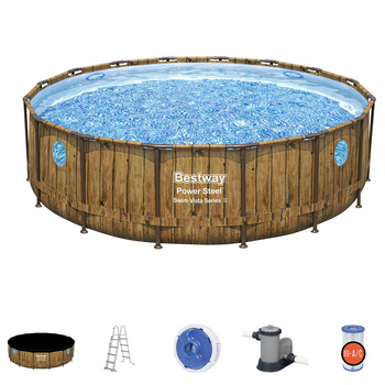 Basen stelażowy Bestway rattan 488x122 11w1 56725 | Akcesoria i gadżety ...