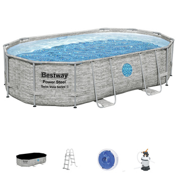 Basen stelażowy Bestway 488x305x107 11w1 rattan 56946 | Akcesoria i ...