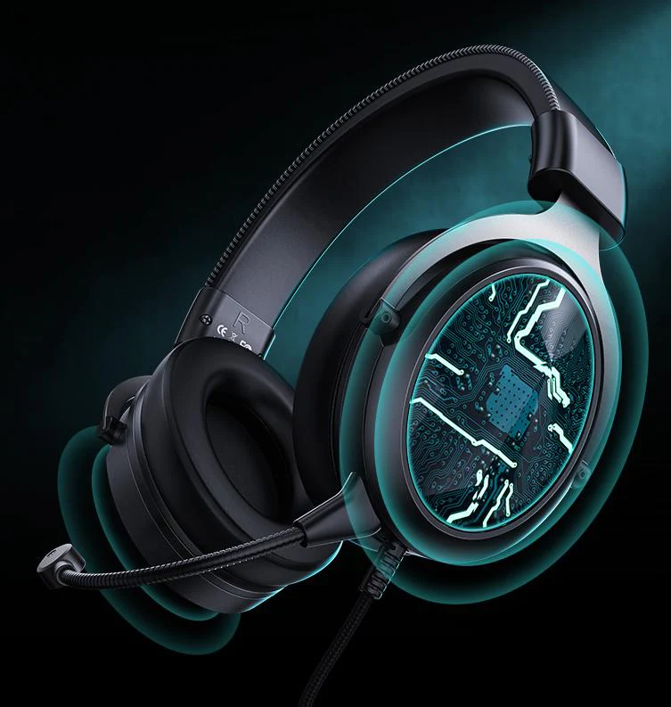 Słuchawki gamingowe Onikuma X10 PRO RGB USB czarne | Komputery i ...