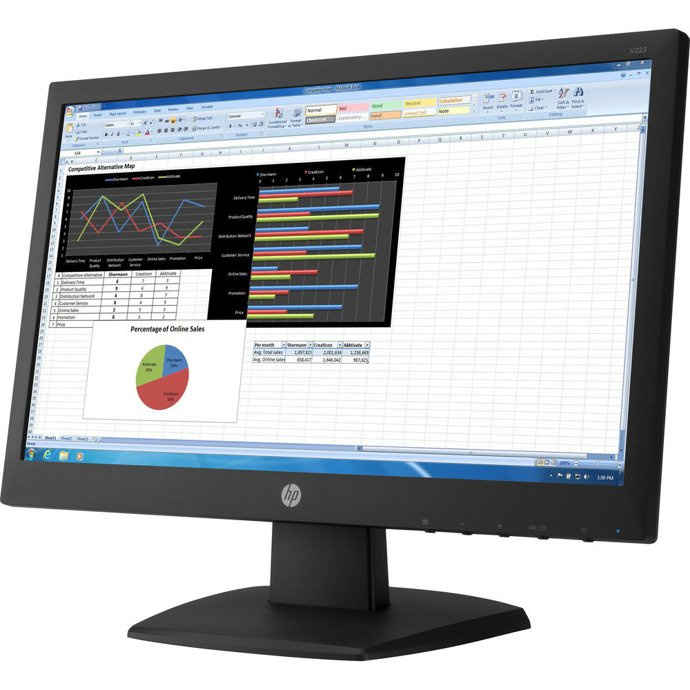 Monitor HP V223 LED/21.5" FHD(1920x1080)/DVI/VGA | Monitory | Funtech ...